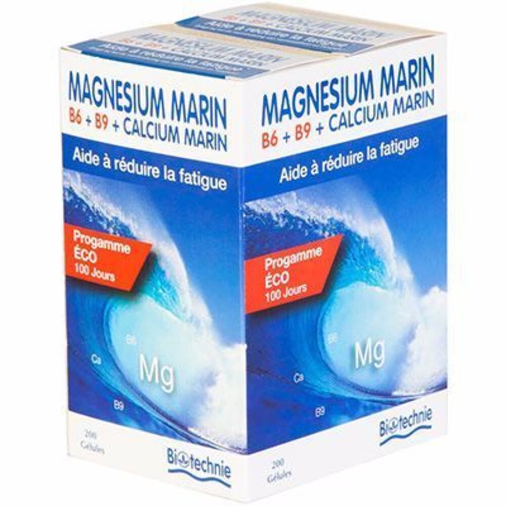 Biotechnie magnésium marin b6 b9 2x100 gélules - divers - biotechnie ...