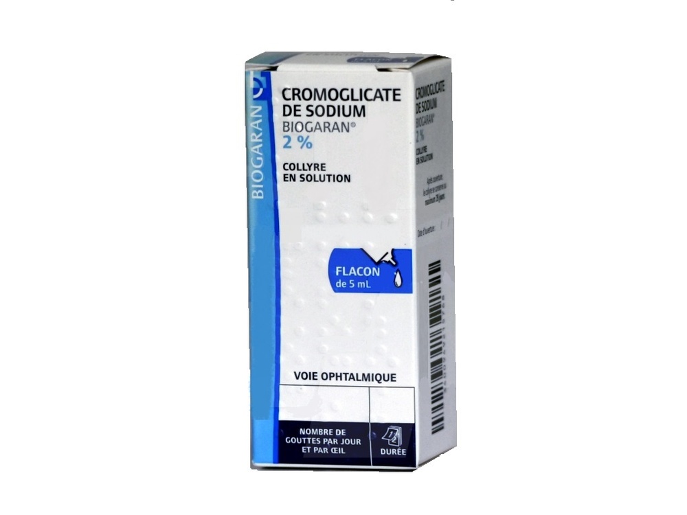 Cromoglicate de sodium Biogaran 2% Collyre - Prix