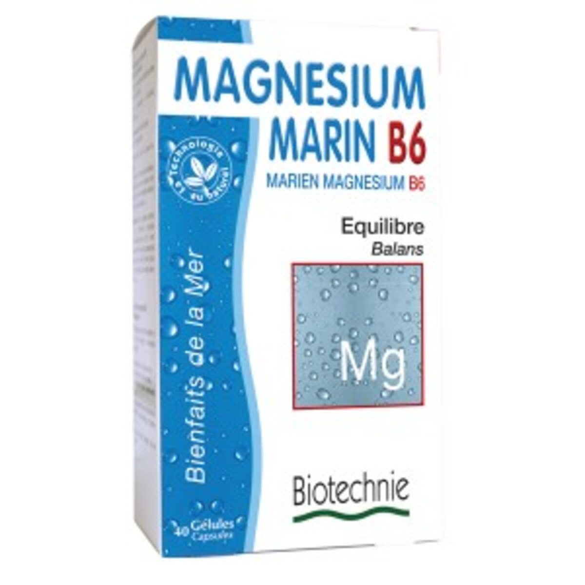 Magnésium marin b6 - 40.0 unites - equilibre - biotechnie - Achat au ...