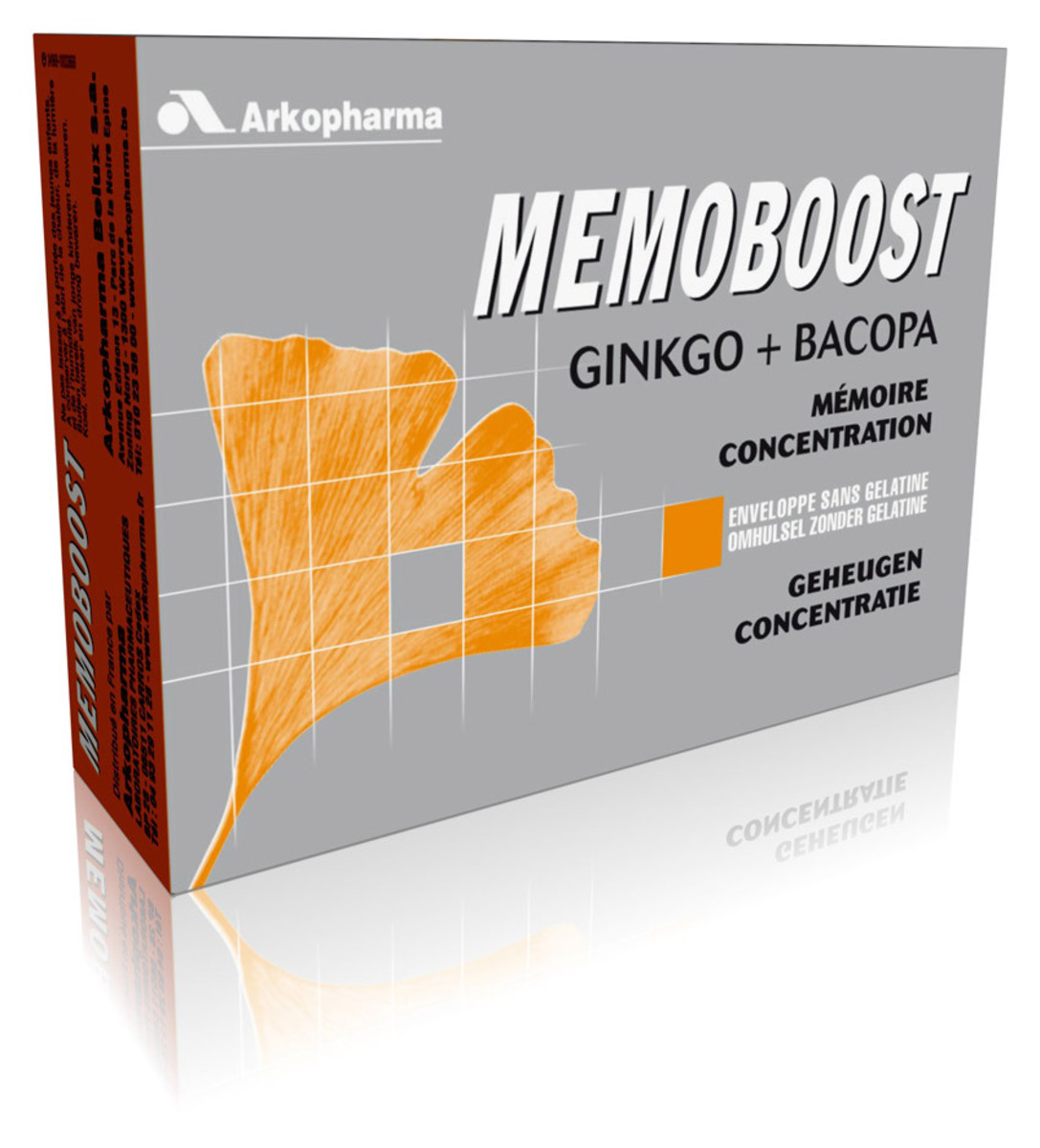 Memoboost Ginkgo + Bacopa - mémoire et concentration - ArkoPharma ...